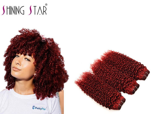 Afro Kinky Curly Human Hair Bundles 3 Weaves Extensions For Black Woman