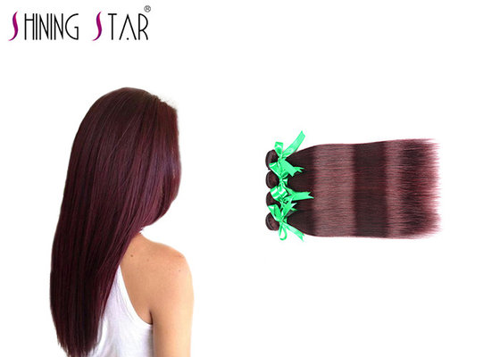 Burgundy Brazilian Straight Hair 4 Bundles Wavy 100 Human Hair Medium To Long