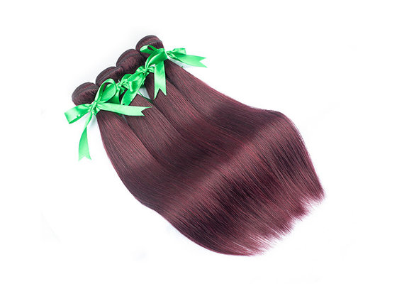 Burgundy Brazilian Straight Hair 4 Bundles Wavy 100 Human Hair Medium To Long