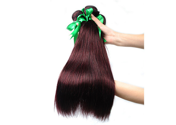 Burgundy Brazilian Straight Hair 4 Bundles Wavy 100 Human Hair Medium To Long