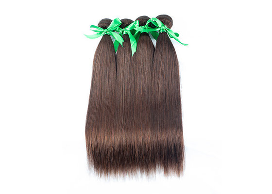 Brazilian Straight Hair Bundles With Closure Brown Color No Bad Smell