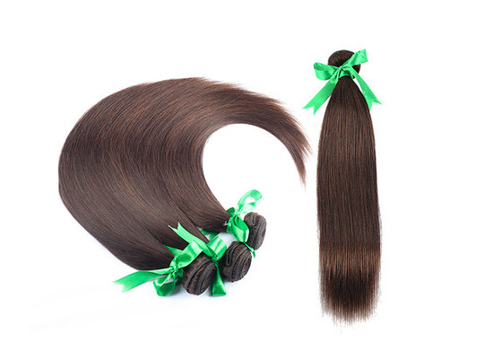 Brazilian Straight Hair Bundles With Closure Brown Color No Bad Smell