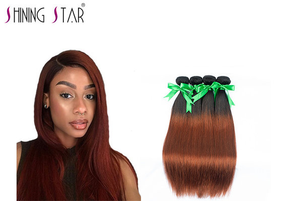 Ombre Brazilian Hair 4 Bundles Weave Straight #1B33 Full Cuticle Aligned