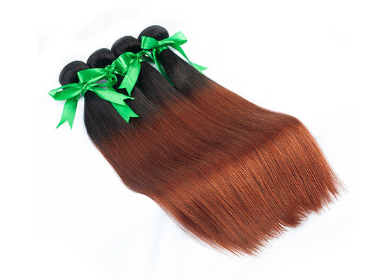Ombre Brazilian Hair 4 Bundles Weave Straight #1B33 Full Cuticle Aligned