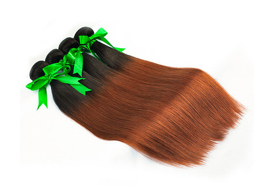 Ombre Brazilian Hair 4 Bundles Weave Straight #1B33 Full Cuticle Aligned