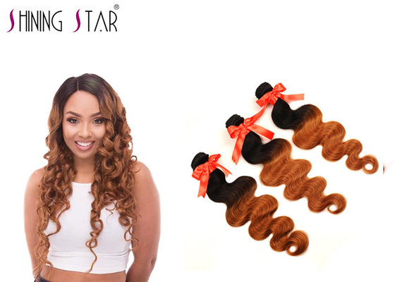 Long #1B30 Colored Virgin Brazilian Hair 3 Bundles For Black Woman Hand Tied