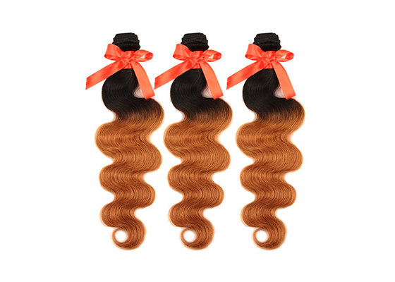 Long #1B30 Colored Virgin Brazilian Hair 3 Bundles For Black Woman Hand Tied