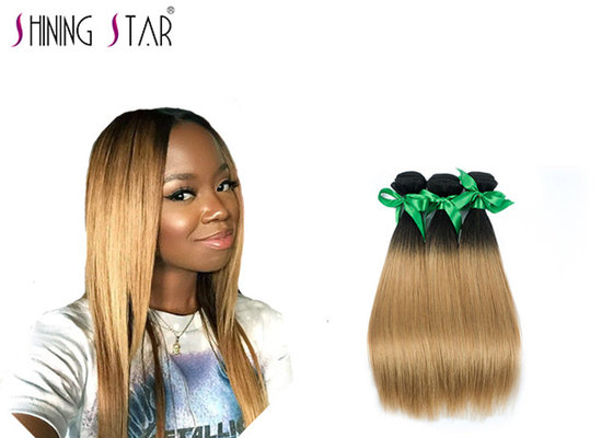10 Inch Human Hair Bundles Processing #1B27 Color Hairpieces For Thinning Hair