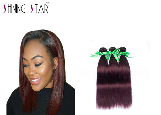 Virgin Peruvian Straight Hair Bundles 3 Bundles Burgundy Color No Tangling
