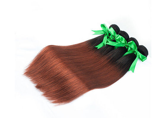 Straight 4 Pcs Ombre Peruvian Hair Bundles #1B33 Color Free Part 8A Grade
