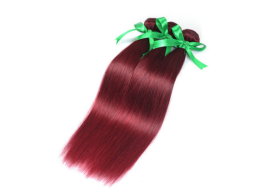 Peruvian Straight Hair Bundles 3 Bundles Extensions Red Color Chemical Free