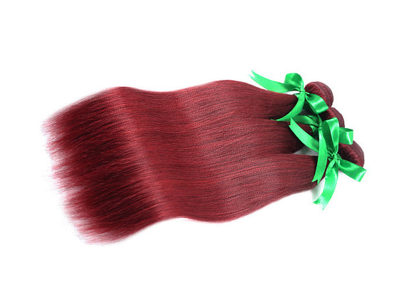Peruvian Straight Hair Bundles 3 Bundles Extensions Red Color Chemical Free