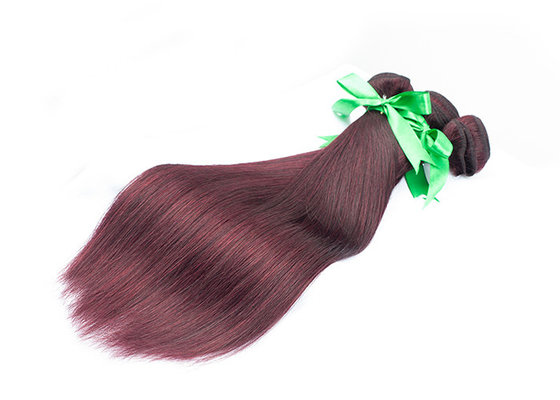 Peruvian Hair Bundles With Silk 3 Pcs/Lot And Straight Hair Color Burgundy
