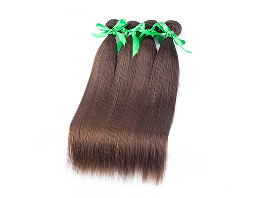 Naturally Stretch the Hair to Straight Peruvian 4 Pcs Hair / Soft Brown #2 Color