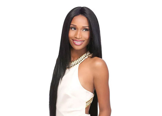 Double Drawn Fullness Human Hair Bundles With Lace Closure No Bad Smell