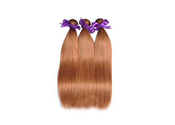 Dark Blonde Straight Hair Bundles , #30 Remy Human Weave Bundles