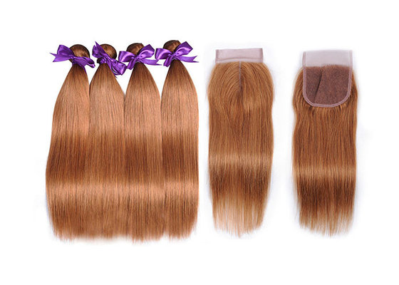 No Animal Unprocessed Human Hair Bundles Double Machine Weft Four Pieces