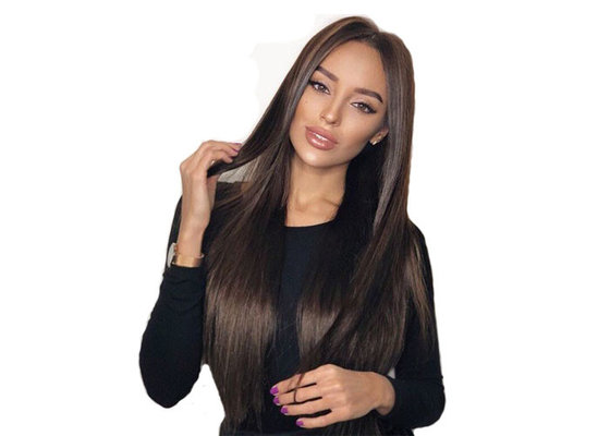 Long Proportion Brown  Human Hair Bundles No Shedding And Tangle Free