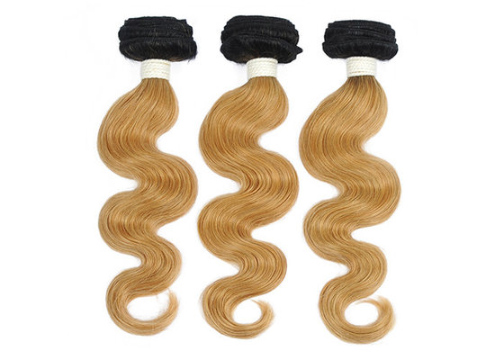 Braiding Body Wave Human Hair Extensions 3 Blonde True To Length #1B27 Color
