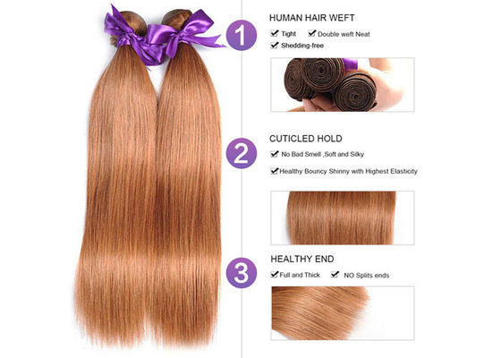 Neat Weft 100 Human Hair Weave Bundles / No Shedding Human Hair Weft Bundles