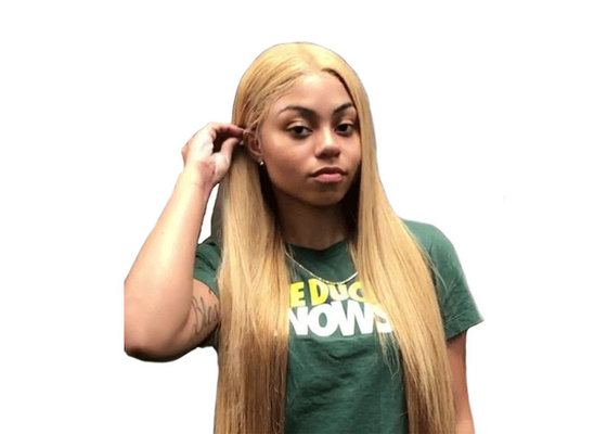 4 Pcs #27 Color Blonde Brazilian Straight Human Hair Bundles Weight 300G / Lot