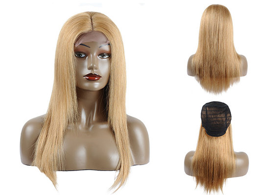 Lace Front Human Hair Wigs Straight Hair Blonde Lace Front Wig For Black Women #27 Color