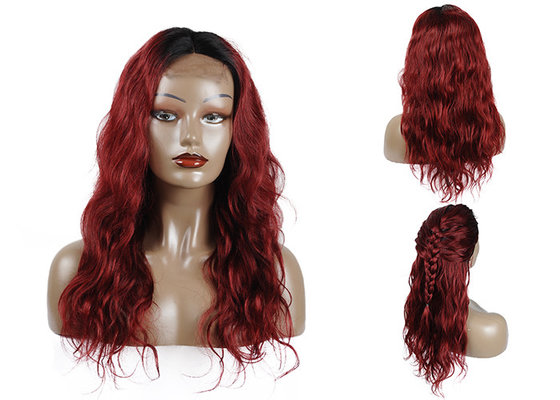 #1B99J Ombre Human Hair Body Wave Lace Front Wig 14-32 Inches Long Lace Wig