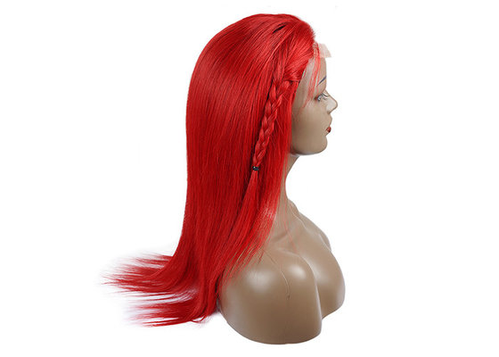 100 Human Lace Front Wigs Red Color Human Hair Straight Lace Front Wigs