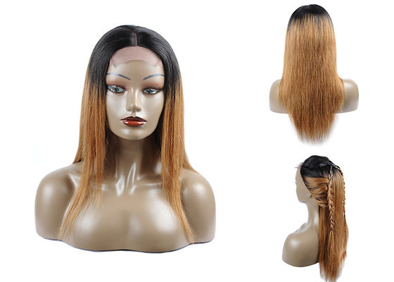 #1B30 Long Straight Human Hair Lace Frontal Wig Dark Brown Of Lace Hair Wig
