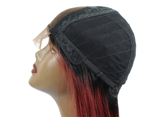 Red T1B/99J 100 Human Hair Lace Front Wigs Straight Long Hair Average Size