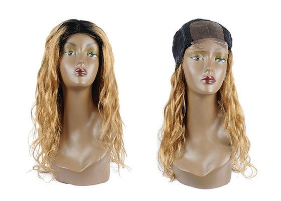 100 Human Hair 1B27 Ombre Blonde Body Wave Lace Front Wigs Remy Hair Wigs