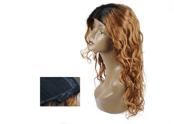 Body Wave Human Hair Weave Lace Front Wigs Color #1B30 Dark Roots Remy Hair