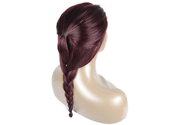 Burgundy Wine Red Color Lace Front Wigs Dark Roots Straight Hair 14-32 Lace Wigs
