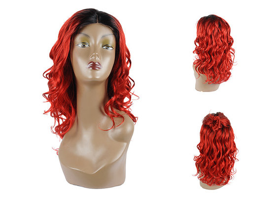 Lace Front Wigs T1B Luck-Red Color 100 Human Hair Twins Wig For Black Women