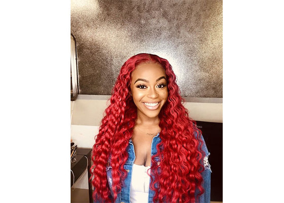 Brazilian Red Water Wave Bundles / Hair Extensions Bundles Natural Wavy