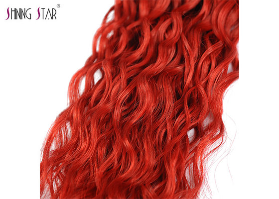 Brazilian Red Water Wave Bundles / Hair Extensions Bundles Natural Wavy