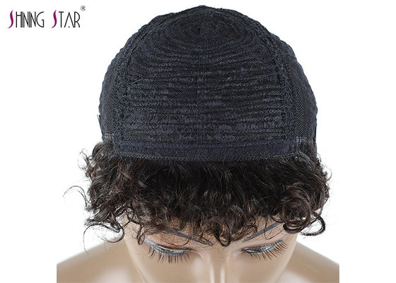 Natural Short Curly Short Bob Wigs For Black Women None Lace Human Hair Wig