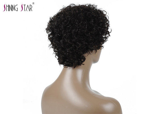 Natural Short Curly Short Bob Wigs For Black Women None Lace Human Hair Wig