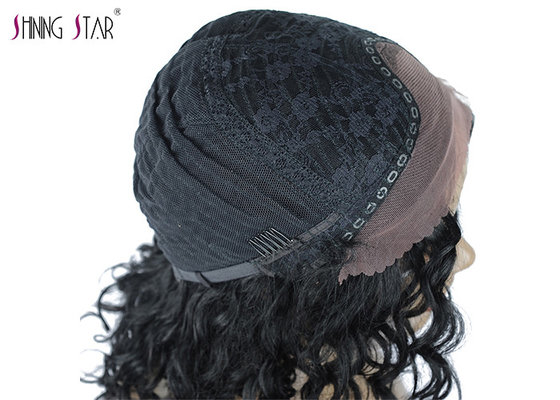 Pre Plucked Short Curly Human Hair Lace Front Wigs Bouncy Natural Wave