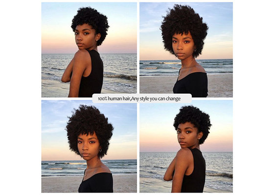 Kinky Curly Short Human Hair Wigs For Black Women