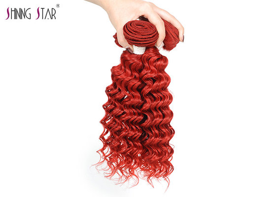 99J Brazilian Deep Wave Hair Bundles With Closure 100% Human Hair Burgundy Bundles