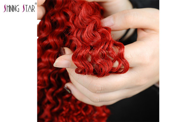 Soft Kinky Curly Brazilian Weave Smooth Human Hair Bundles No Tangle