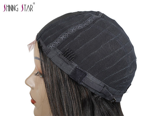 1B Colored Human Hair Lace Front Wigs Straight U Part Wig 12 - 18 Inches