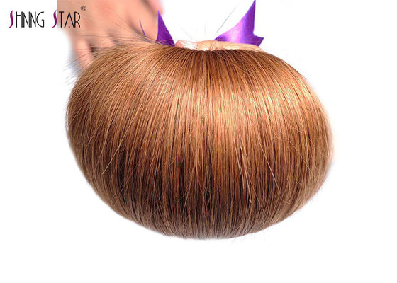 Gold Blonde Straight Hair Bundles For Girls Colored 30 Human Hair Bundles Customized Logo