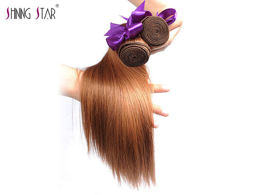 Gold Blonde 100% Peruvian Straight Hair Bundles Colored 30 Double Weft Cheap