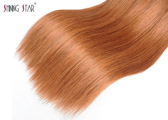 Gold Blonde 100% Peruvian Straight Hair Bundles Colored 30 Double Weft Cheap