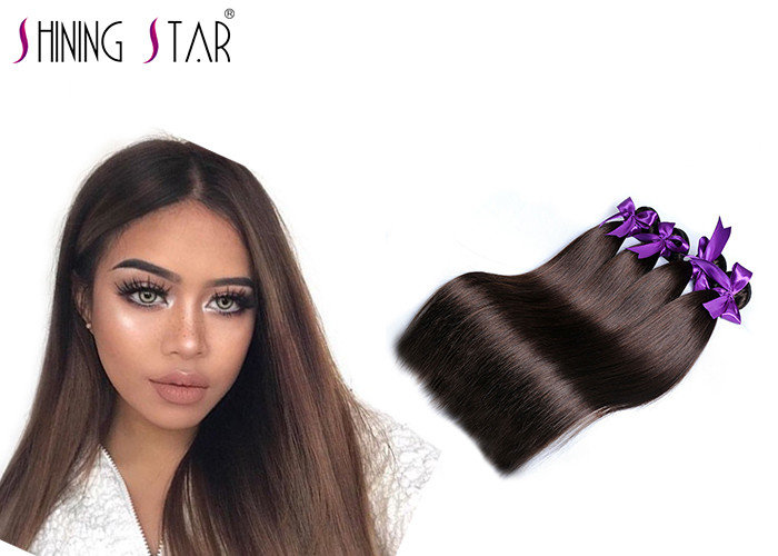 Dyed Human Hair Weave Bundles / Non Remy #4 Color Hair Weave Bundles