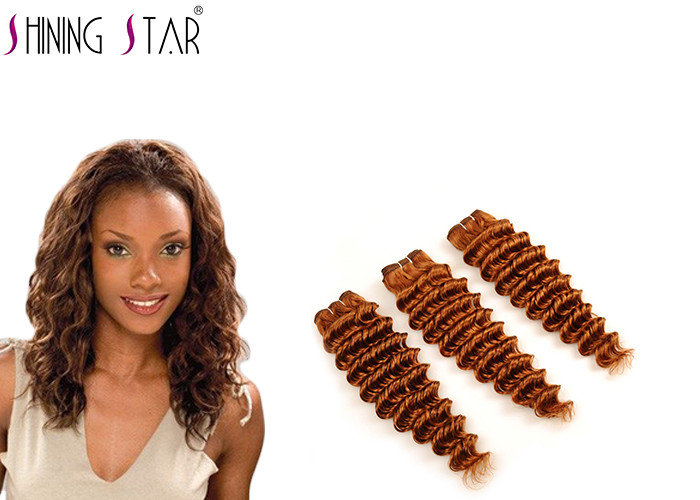 3 Pcs Blonde 8A Deep Wave Hair Bundles With Machine Double Weft No Small
