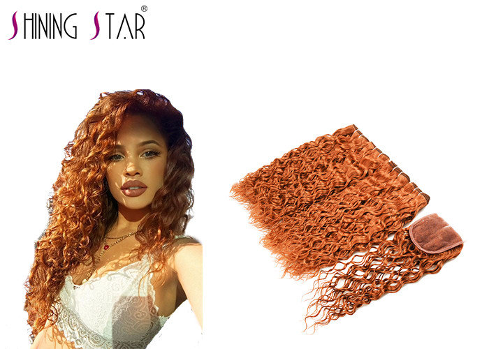Virgin 4 Pcs 30 Water Wave Hair Extensions With Lace Closure Healthy Ends