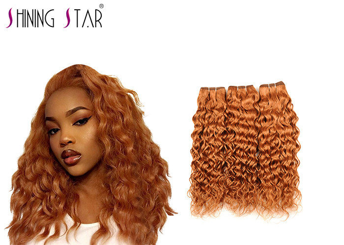 3 Pcs Blonde Water Wave Hair Extensions With Double Drawn Strong Machine Weft